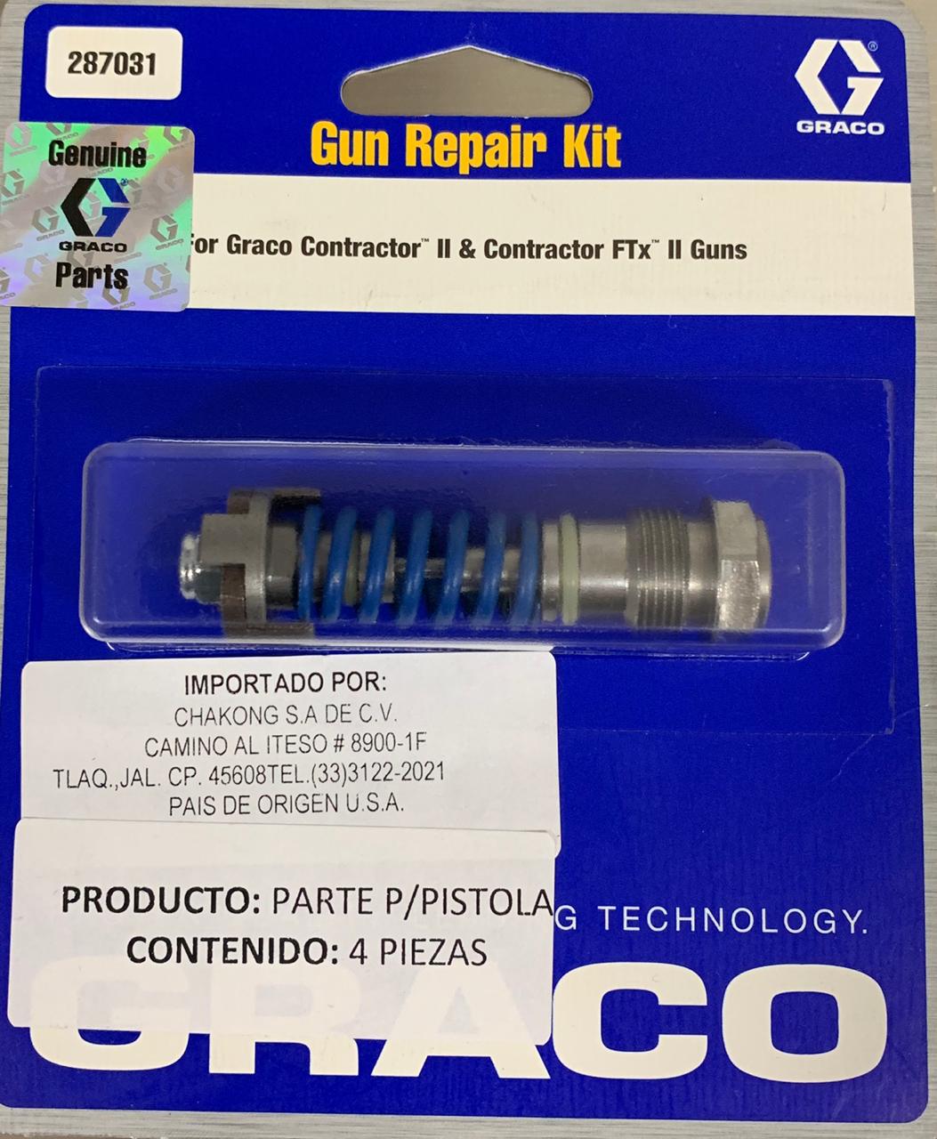 Kit reparación de pistola Graco 287031 - Graco Mexico