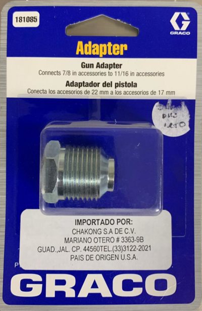 Adaptador de pistola Graco 181085 - Graco Mexico